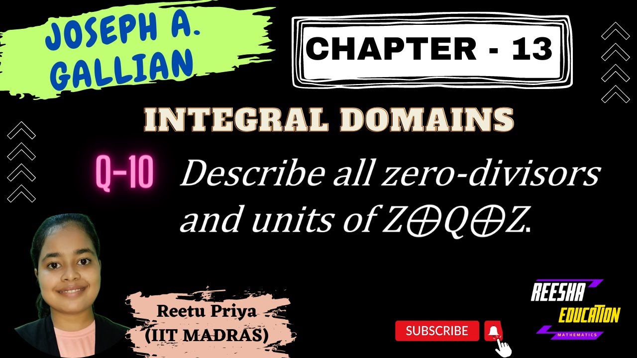 Joseph A. Gallian||CH 13 Q 10||All Zero-Divisors and units of Z+Q+Z ...