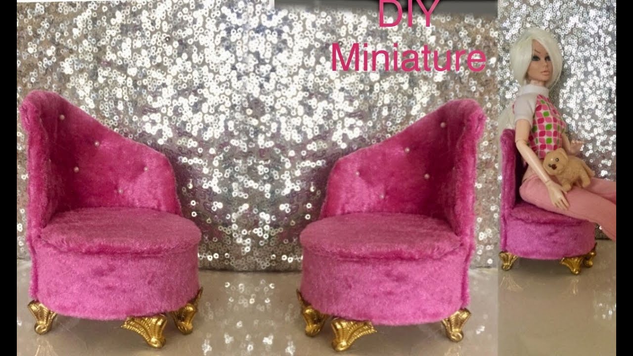 DIY Miniature Crown chair /EASY / - YouTube