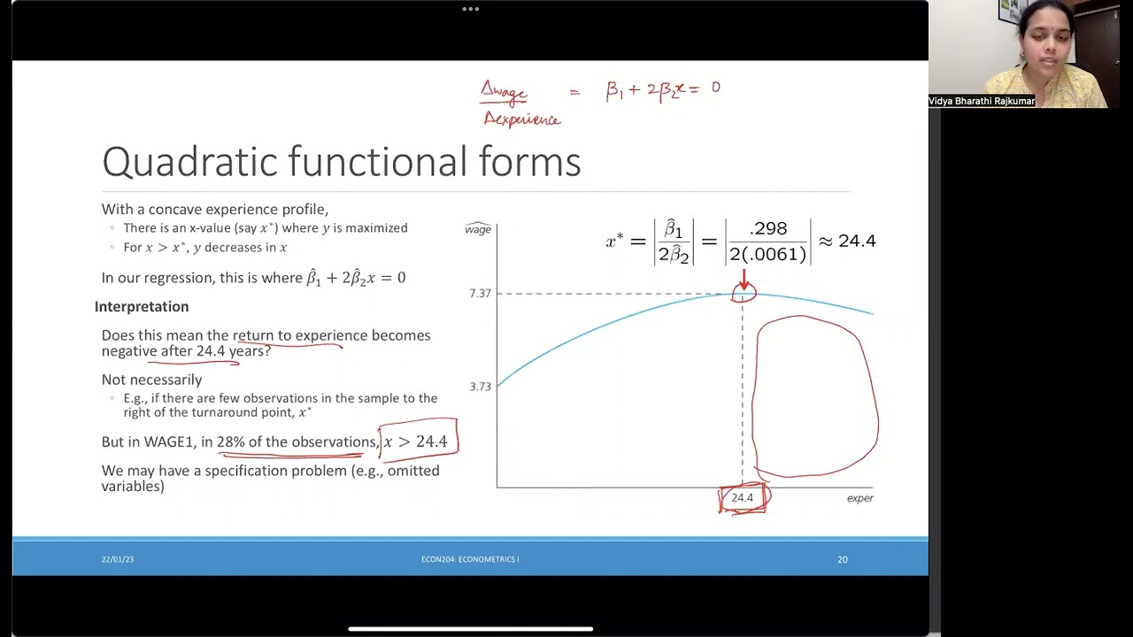 04 - Quadratic functional forms - YouTube