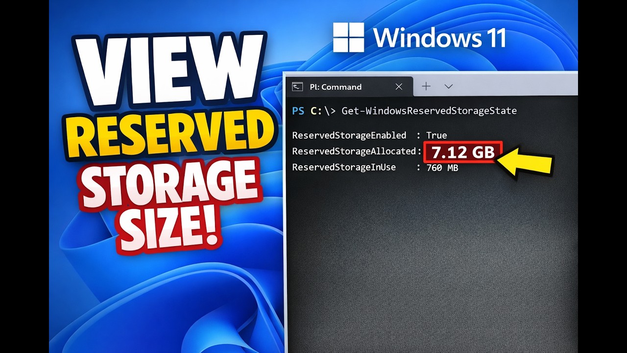 How to View Reserved Storage Size in Windows 11 using Terminal ...