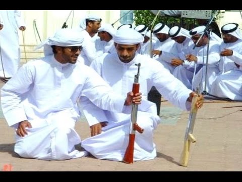 AARDA HARBIYA - Arabian UAE Folk Dance - Arabic Riffle Dance - TARI ...