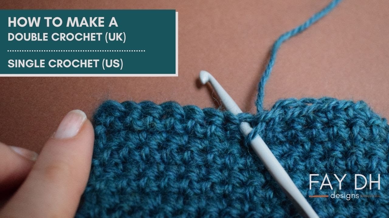 Learn how to do double crochet stitches (UK)/ Singel crochet (US) - YouTube