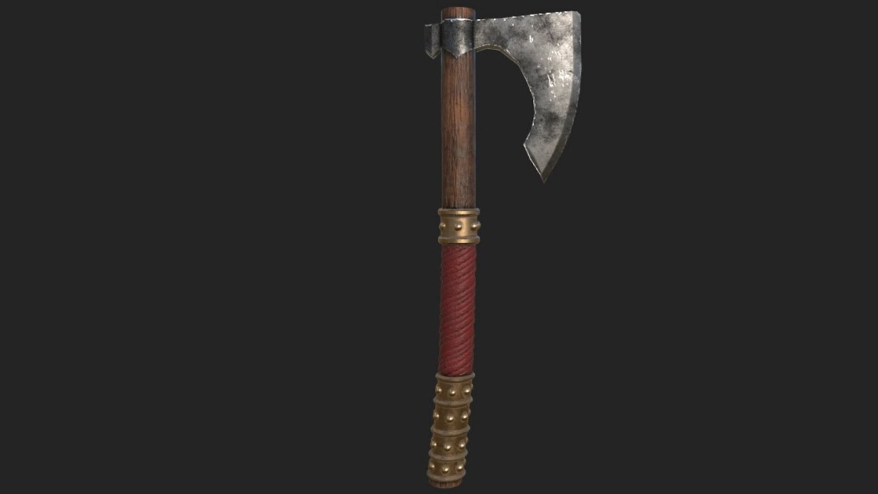 "Axe Texturing Tutorial in Substance Painter | Realistic 3D Textures ...