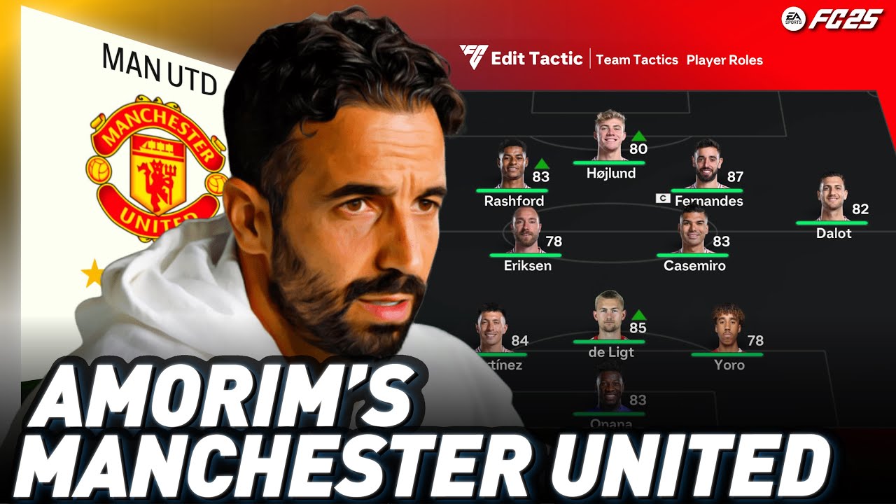 RÙBEN AMORIM'S NEW MAN UNITED 3-4-2-1 TACTICS IN FC 25 - YouTube
