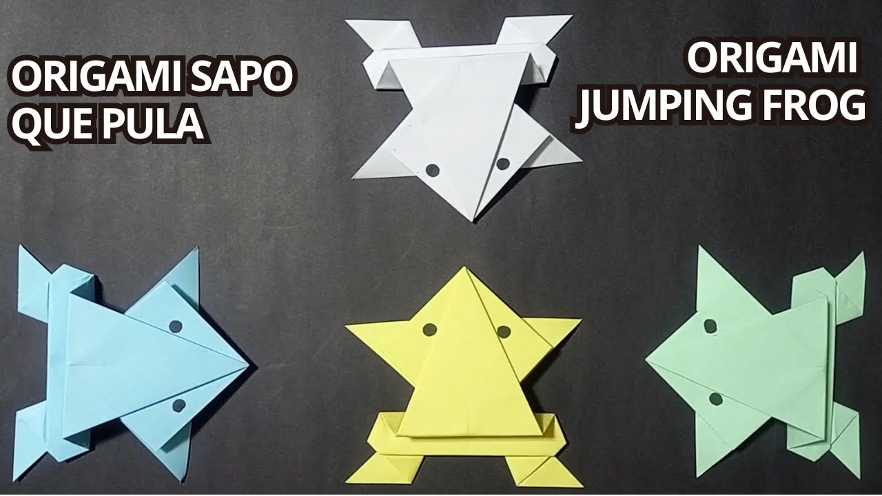 Como Fazer um Origami Sapo que Pula Passo a Passo - YouTube