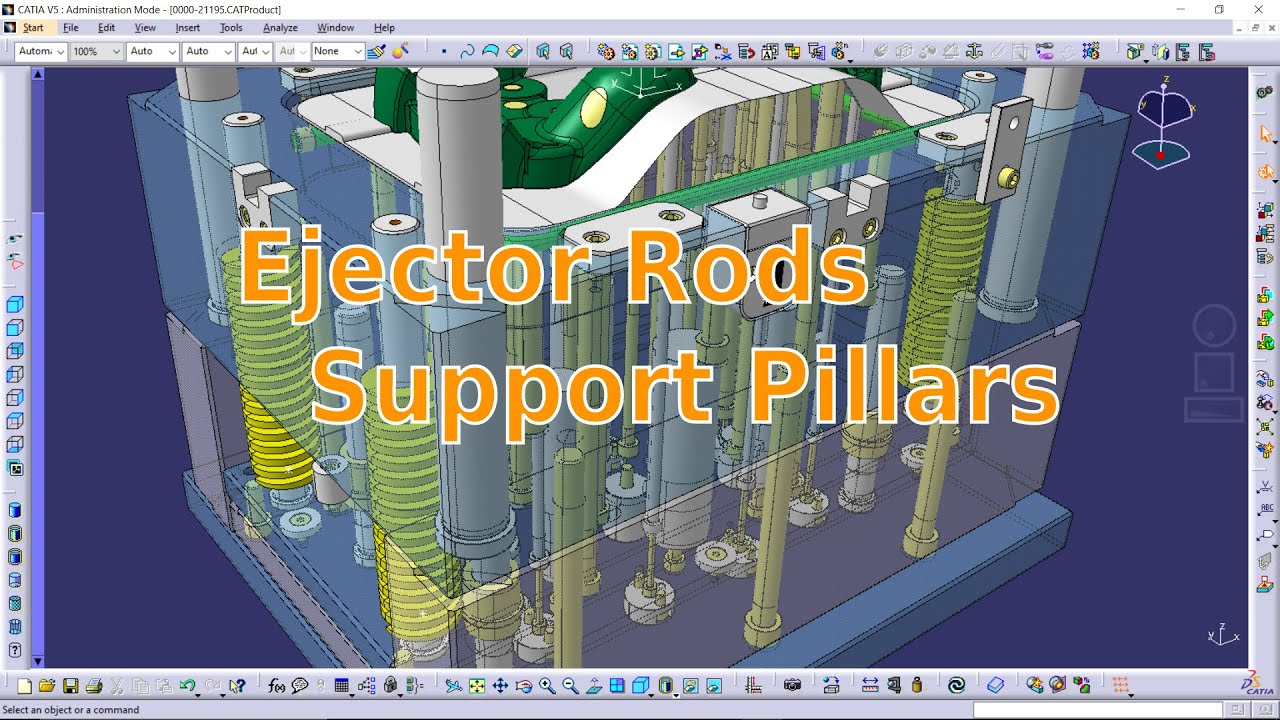 10. Ejector Rods, Support Pillars - YouTube