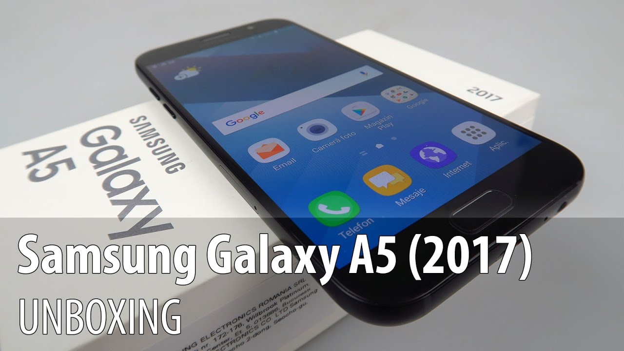 Samsung Galaxy A5 (2017) Unboxing (Midrange phone with premium design ...