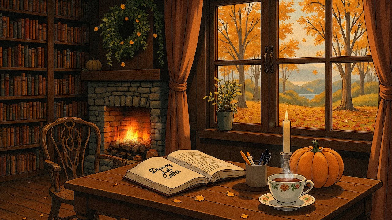 Morning Fall Vintage Lofi ☕️🍁Cozy Autumn Coffee🍂 Lofi Chill Beats to ...