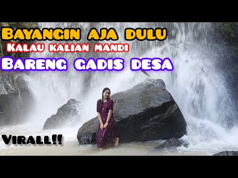 Gadis cantik mandi di air terjun@MamaGemoydesa