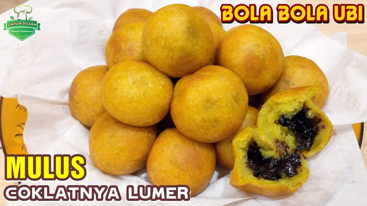 RESEP BOLA BOLA UBI ISI COKLAT LUMER - YouTube