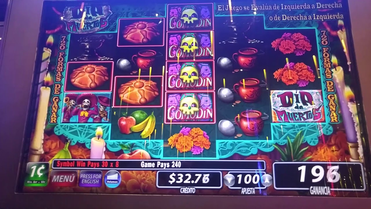 Dia de Muertos slot machine at Sands casino - YouTube