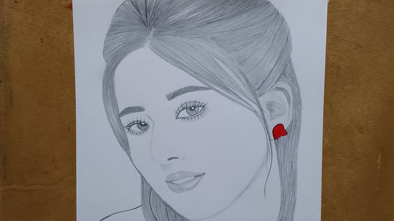 Zhao Lusi😘 ️ || How To Pencil Draw Zhao Lusi With Red Color earring Top ...
