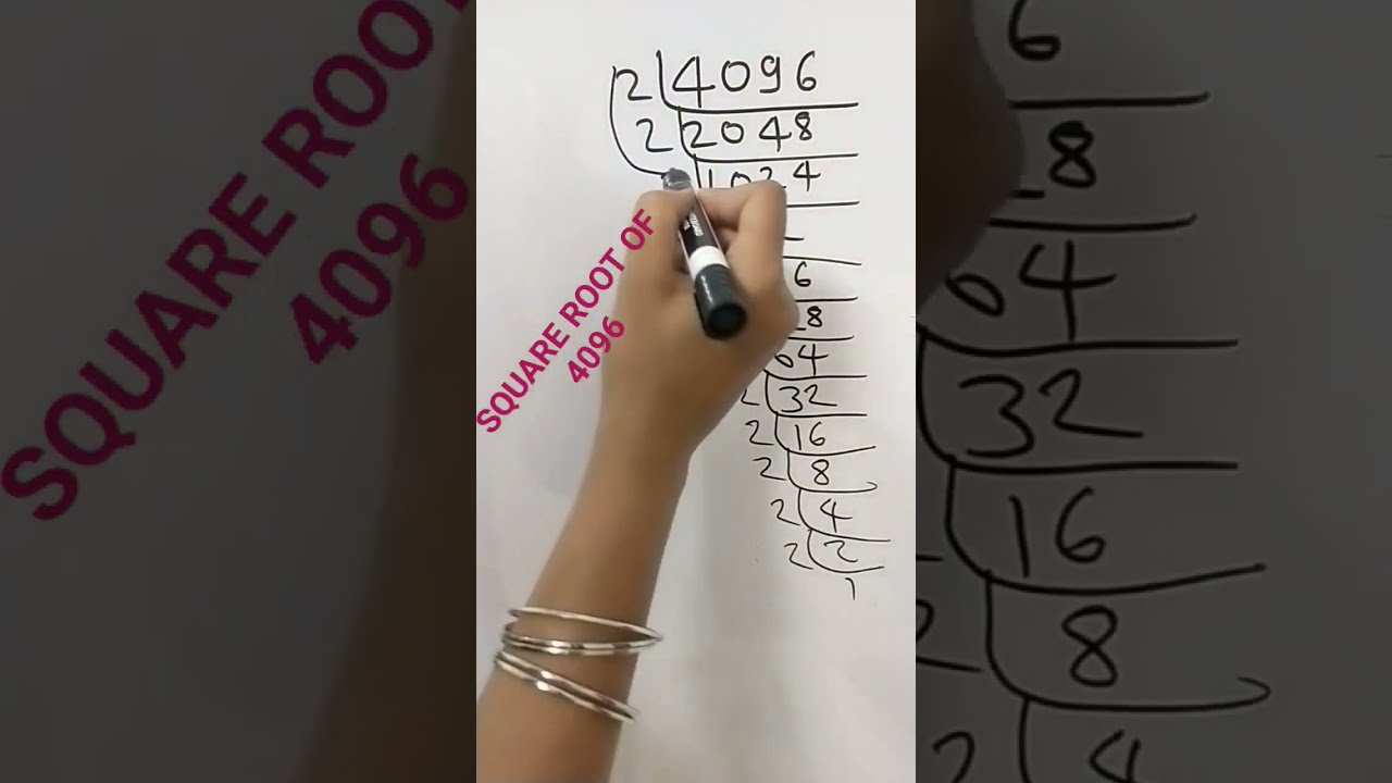 SQUARE ROOT OF 4096 BY PRIME FACTORISATION YouTube SQUARE ROOT OF 4096 BY PRIME FACTORISATION YouTube