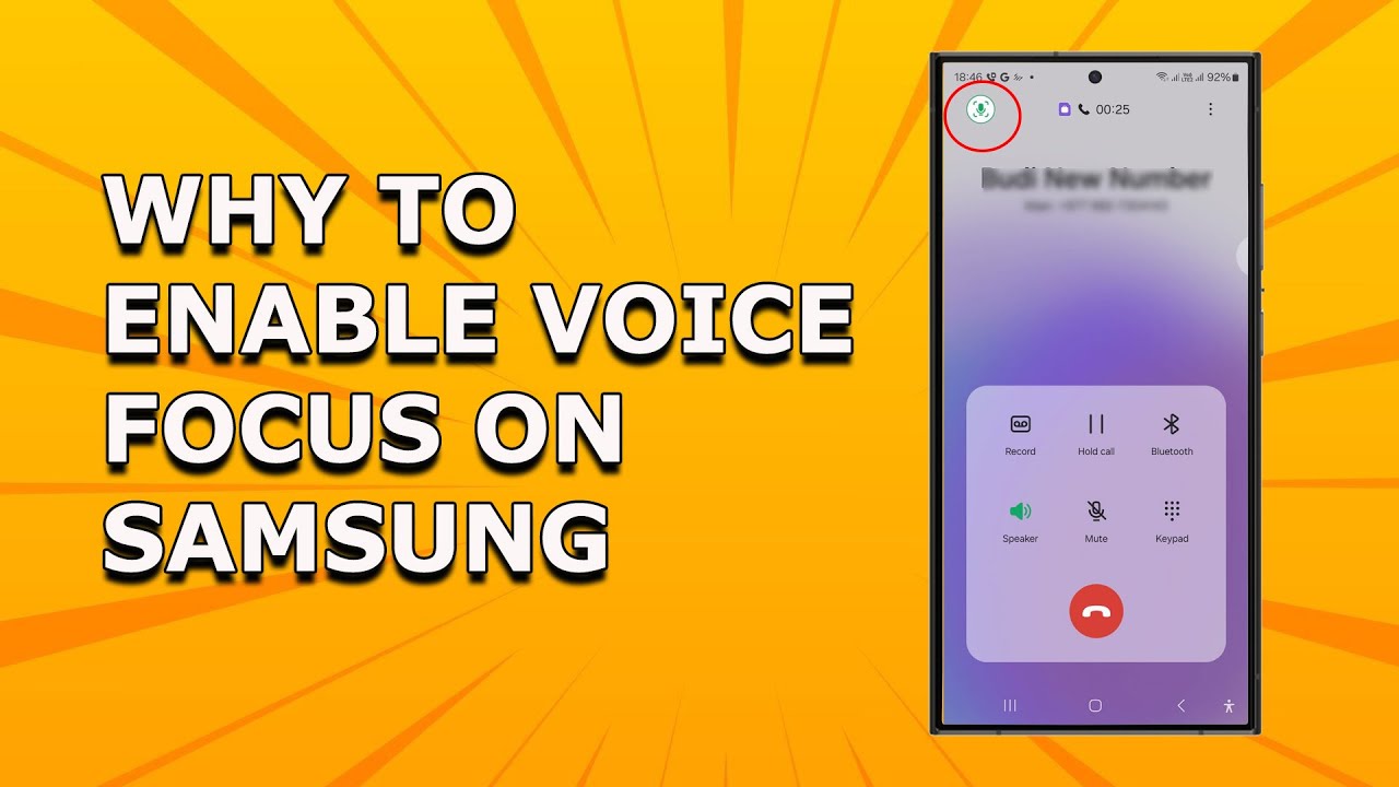 Why to enable Voice Focus on Samsung for Phone calls | Clear Phone call ...
