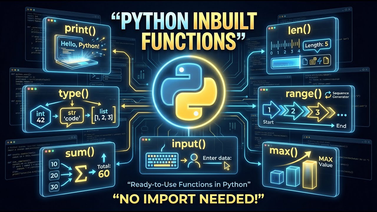 Python Inbuilt Functions Explained | Python: Zero to Hero 🚀 - YouTube