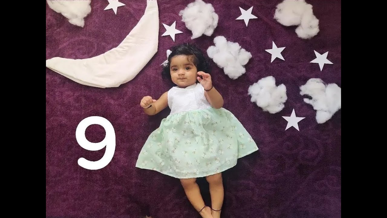 9th Month Baby Photoshoot Ideas || New Born Baby Photography || Monthly ...