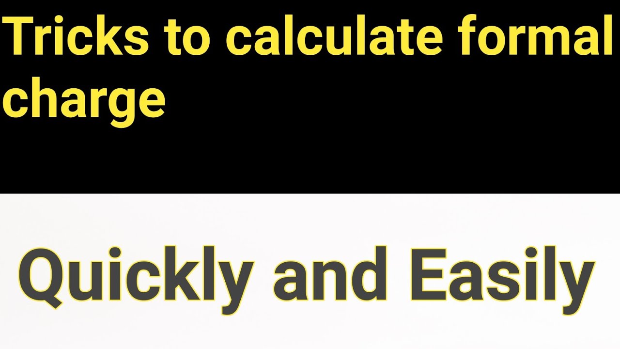 Tricks on how to calculate formal charge - YouTube