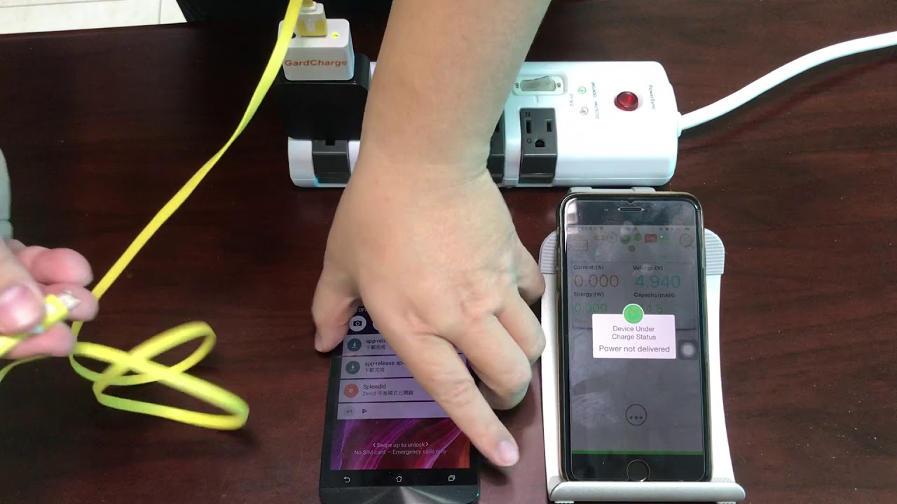 Android Phone USB Cable Charging Test with GardCharge - YouTube