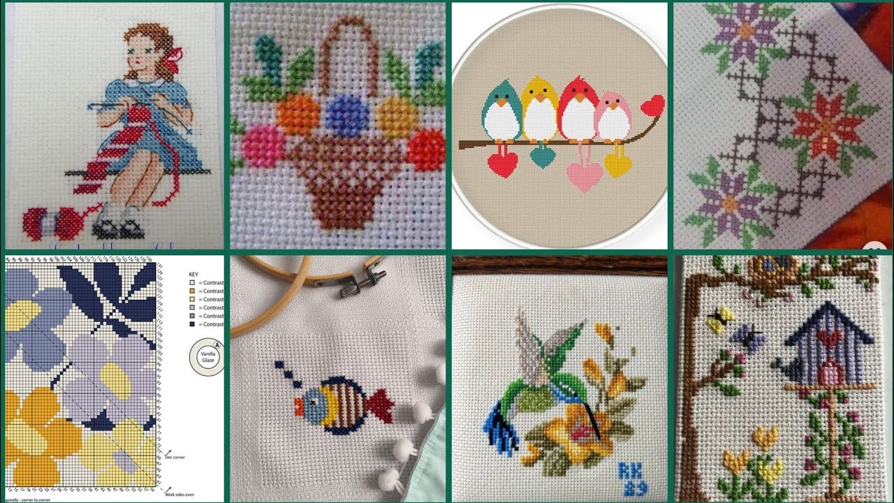 Gorgeous impressive mix fancy threads work cross stitch pattern 😻 ...