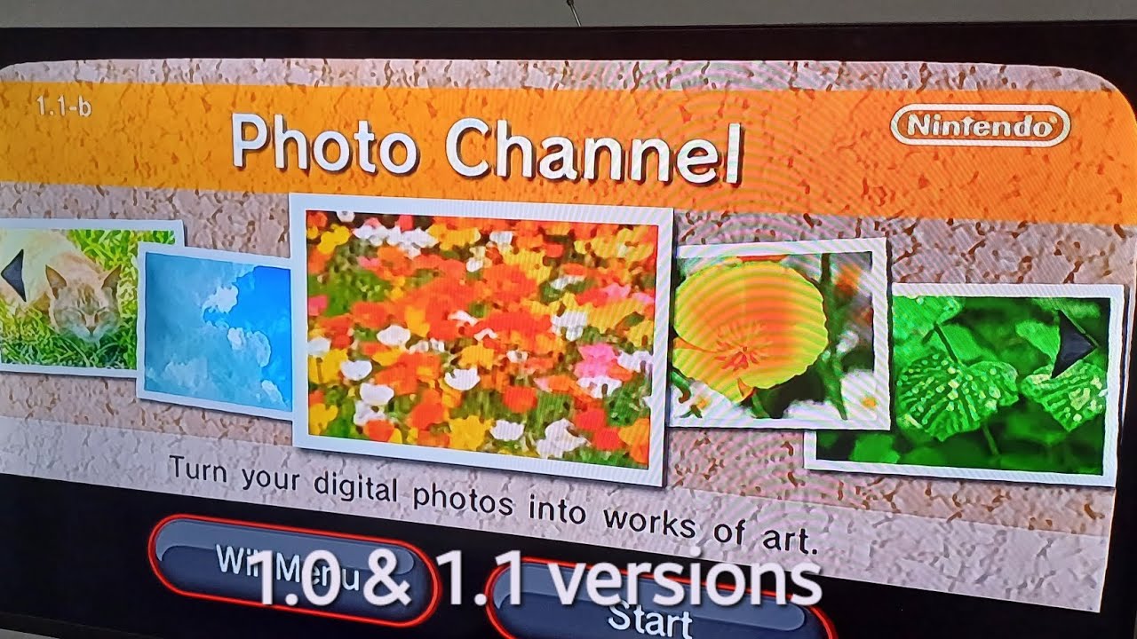 Wii Photo Channel 1.0 & 1.1 comparison - YouTube