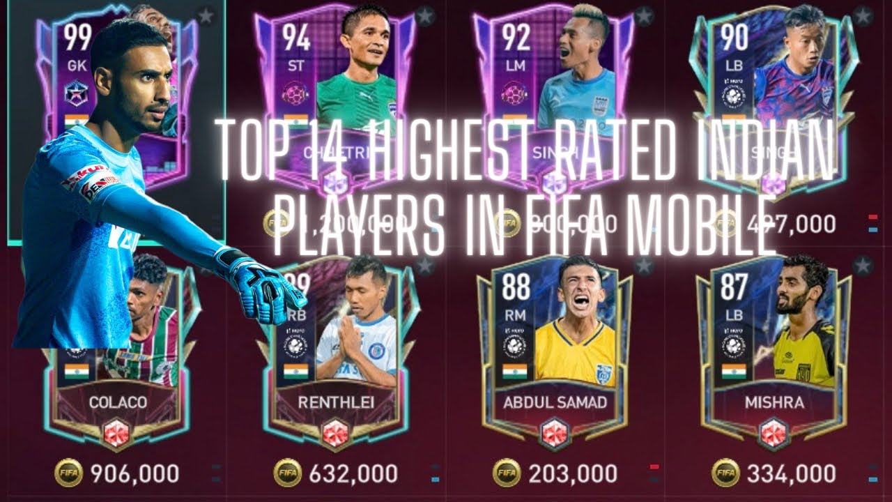 Top 14 Best Indian Players of all time|FIFA MOBILE - YouTube