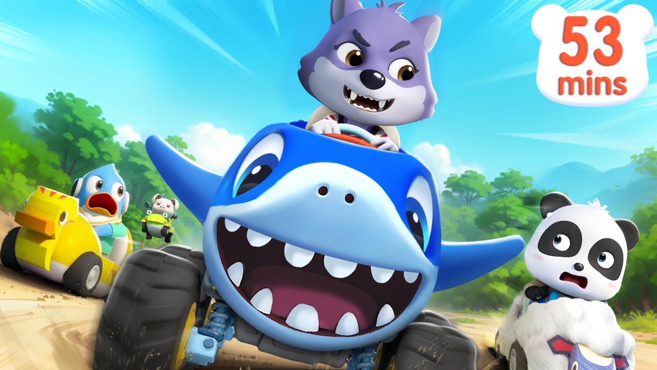 Whale Shark Bus | Wheels on the Bus | Animal Cars | Nursery Rhymes ...