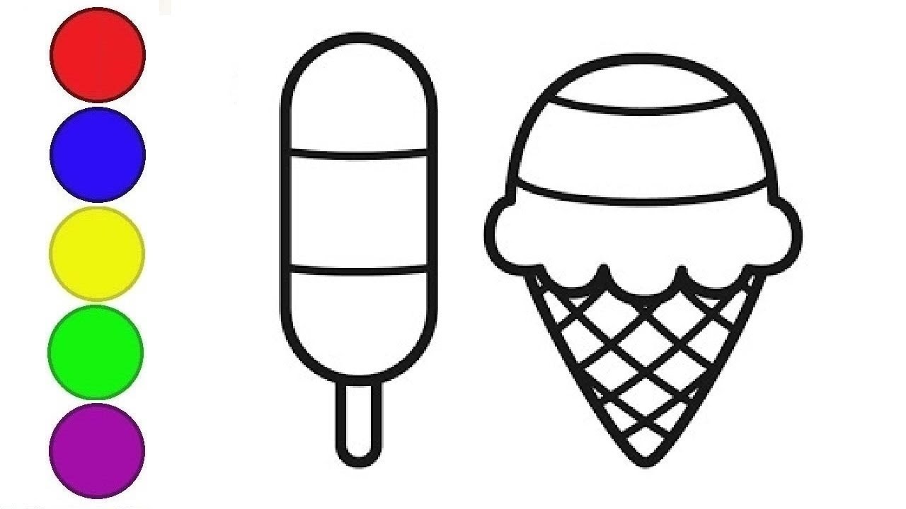 Drawing of an ice cream | Hình kem | Figura helado | Gambar es krim ...