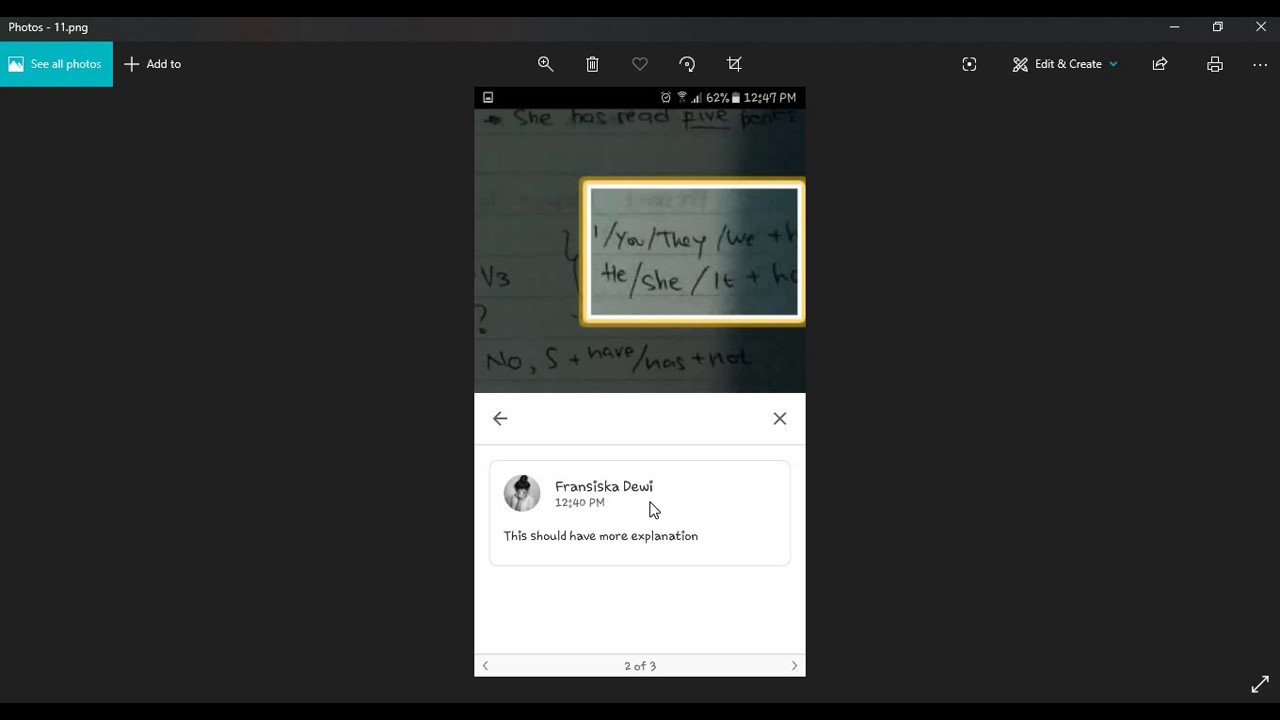 Google Classroom: How the students check the teacher's comments on the ...
