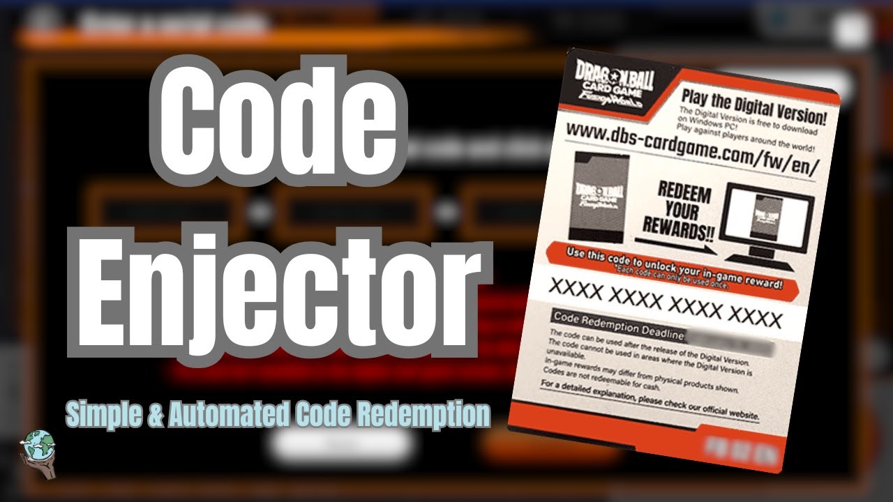 [Dragonball TCG] FW Code Enjector - The best Way to redeem Codes in ...