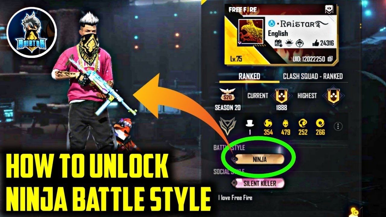 How to Unlock Ninja Battle Style Like Raistar in FreeFire | Unlock ...