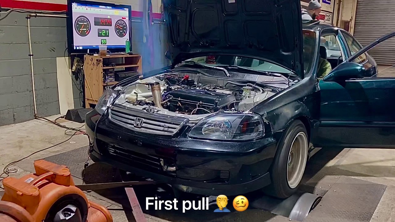 Stock Turbo B18 LS 335Whp Dyno/Street pull #Nonvtec #GAS #YosoloTuned # ...