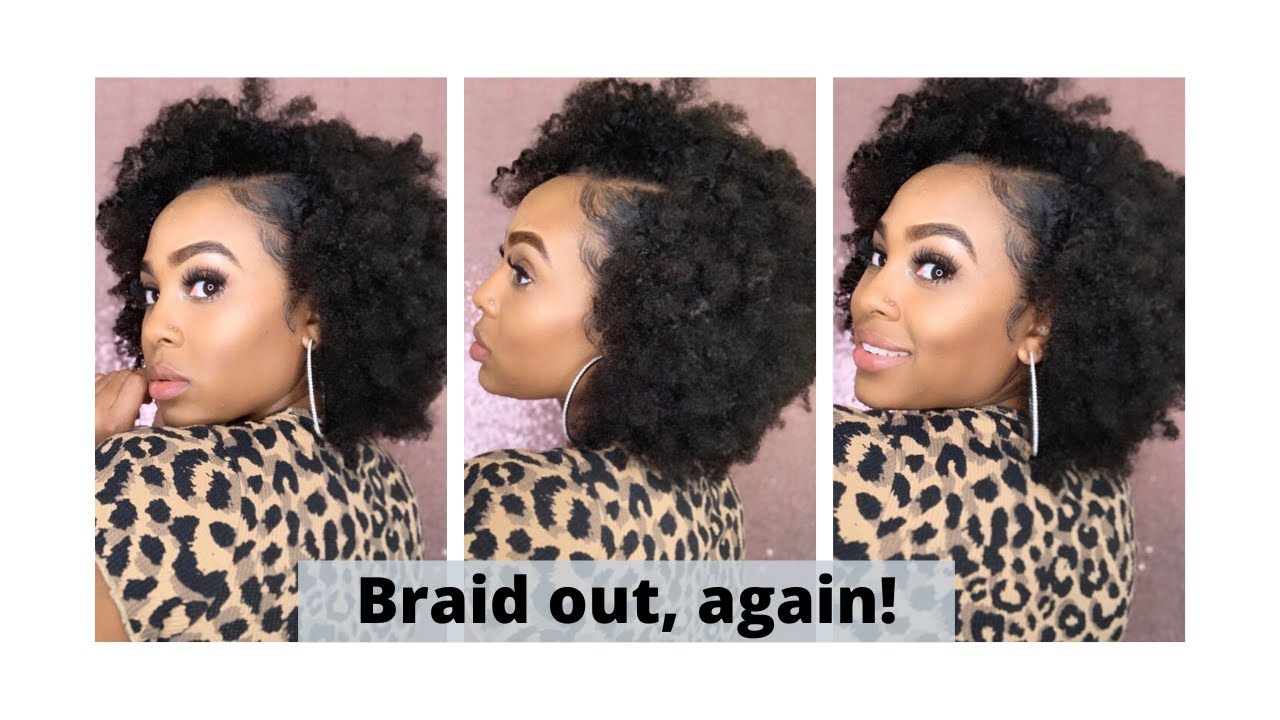 Braid Out On Natural Type 4 Hair Youtube