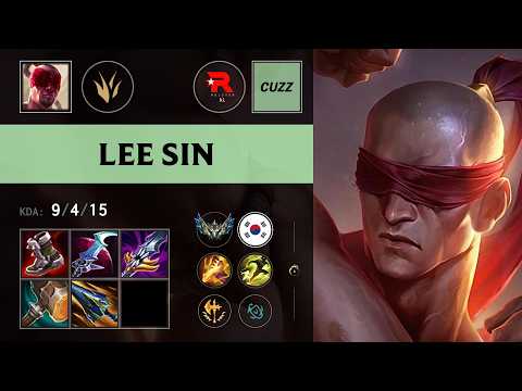 (KT Cuzz) Lee Sin Jungle vs Zac - KR Challenger Patch 26.17