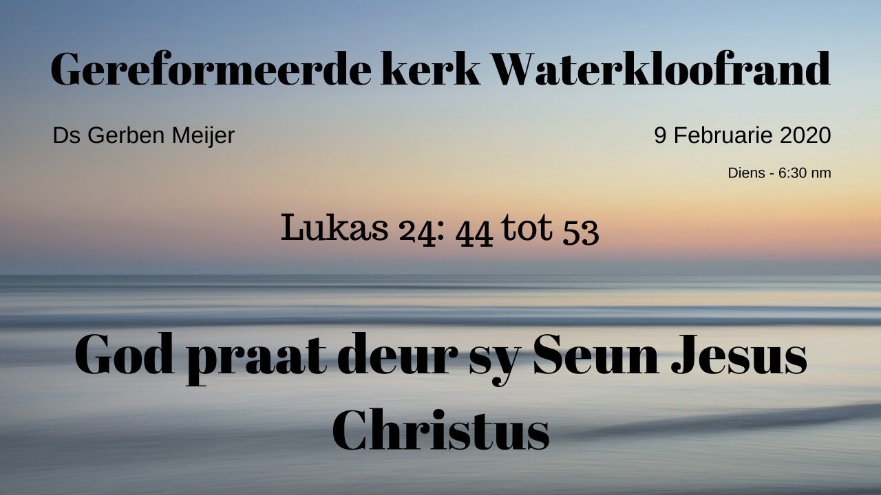 God praat deur sy Seun Jesus Christus - YouTube