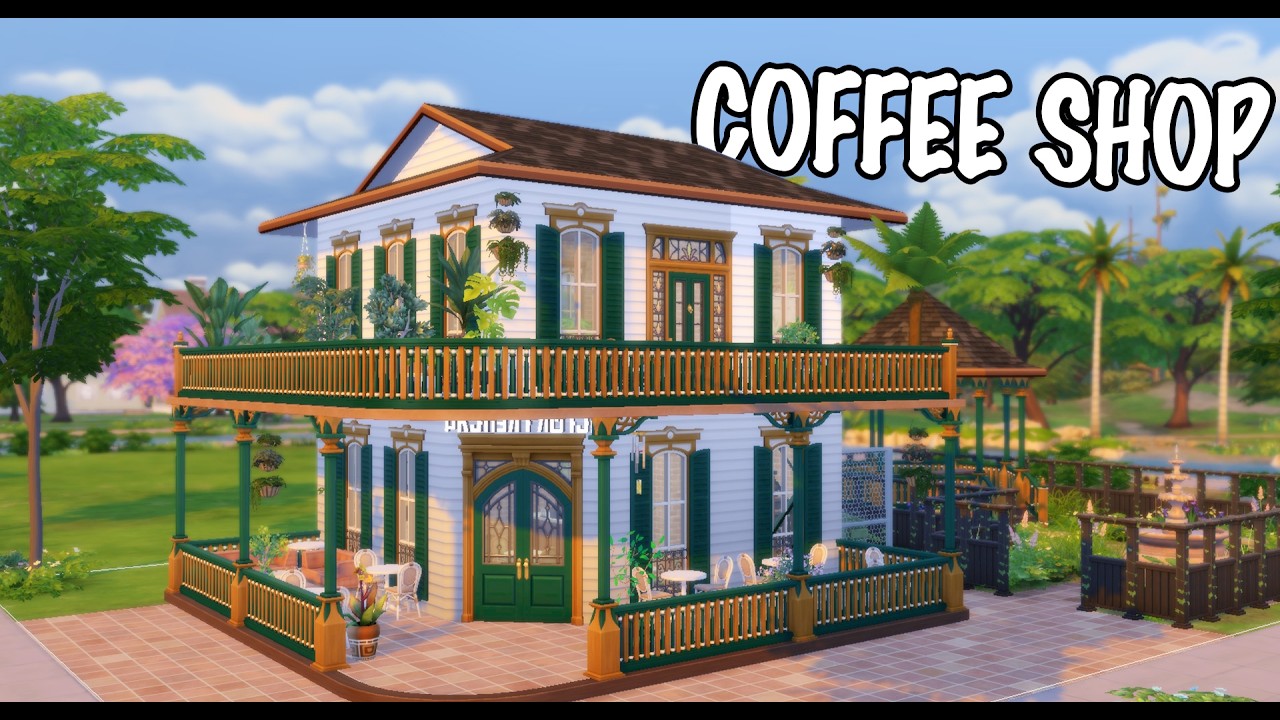 i build a cafe in the sims 4 for the first time - YouTube