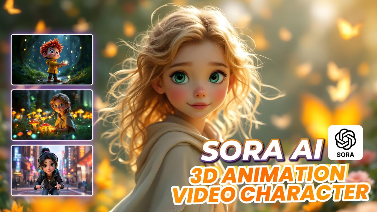 New Full Course - How to Create 3D Animation Video Character with Sora ...