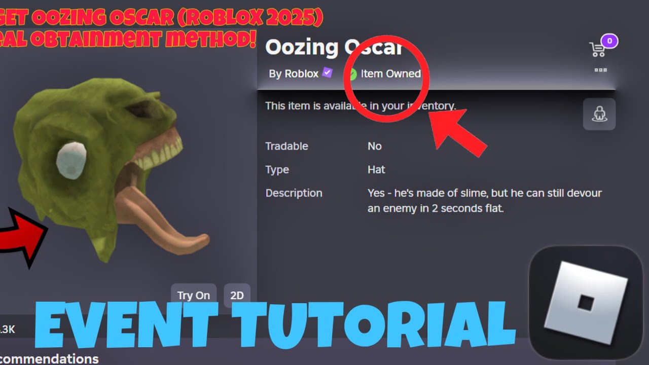 How to get oozing Oscar on Roblox (obtainment method) - YouTube