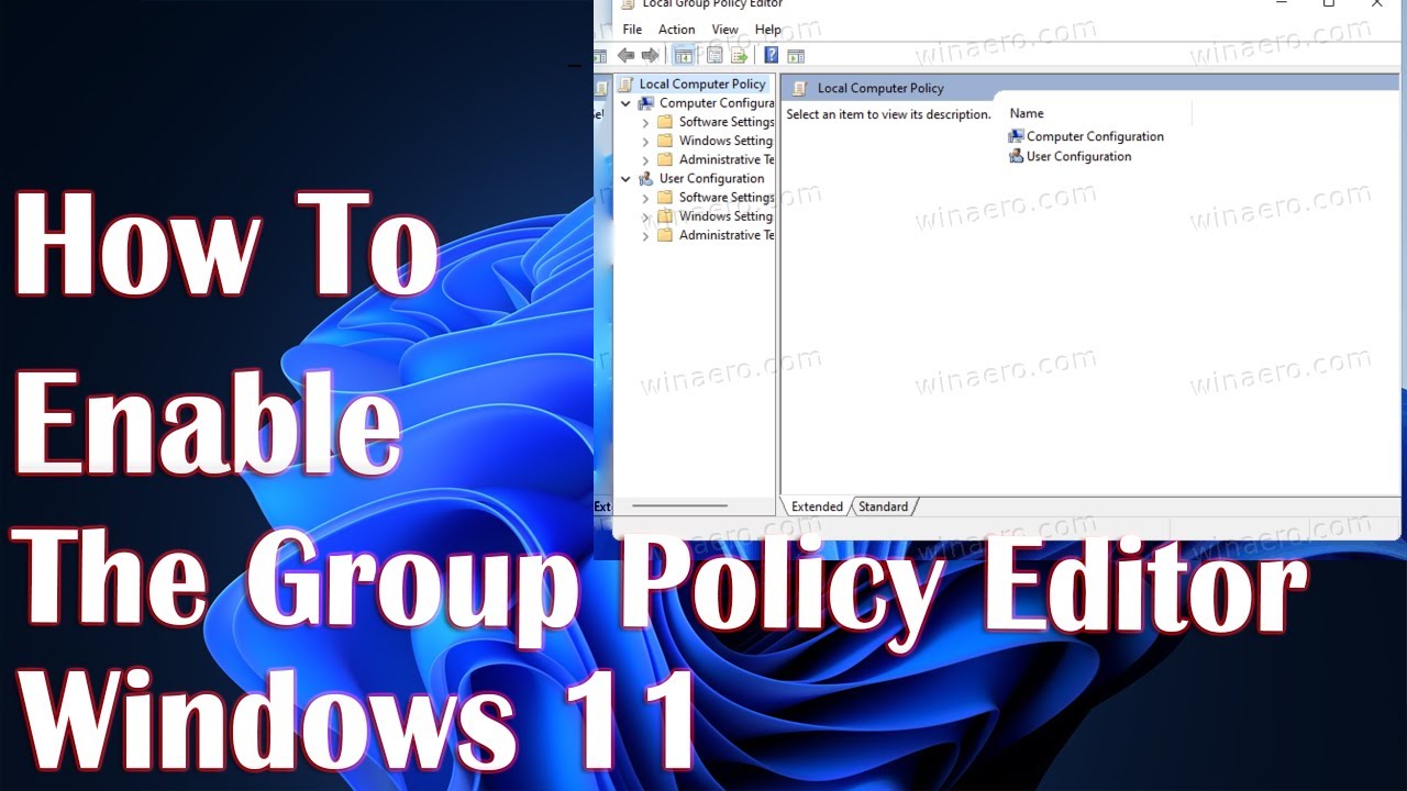Enable The Group Policy Editor In The Windows 11 Home Editions - How To ...