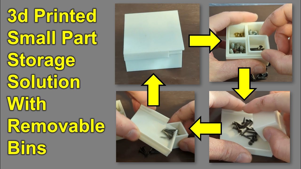 3D Print a Small Part Storage System (Removable Bins, With Sorting ...