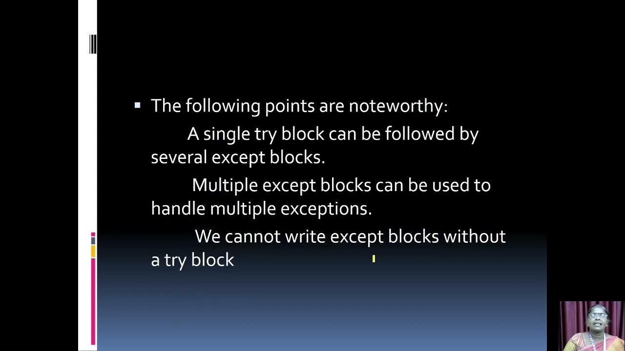 Exceptions Handling | Python Programming | V.H.N.S.N.College (Autonomous) - YouTube