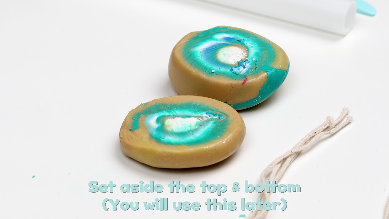 How To Clay Geode Wind Chime - YouTube