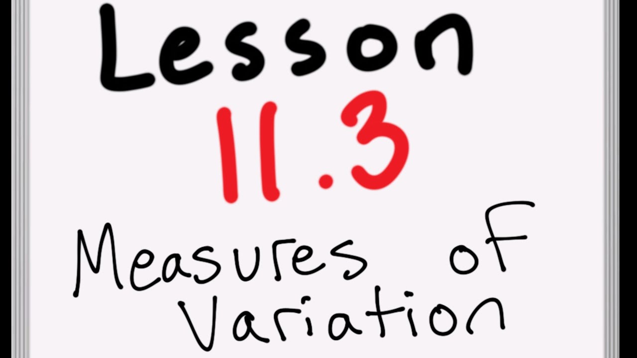 11.3 Measures of Variation - YouTube
