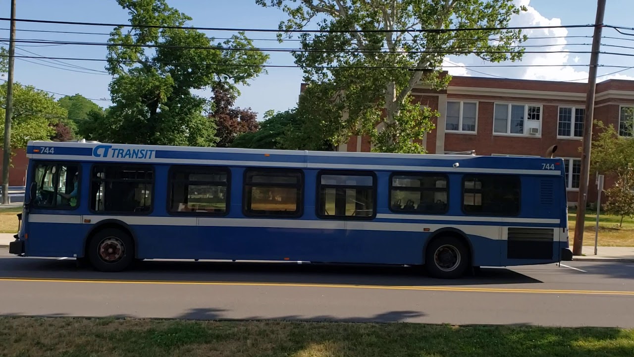 CT Transit 2007 New Flyer D40LF 744 On Route 909 To Hartford - YouTube