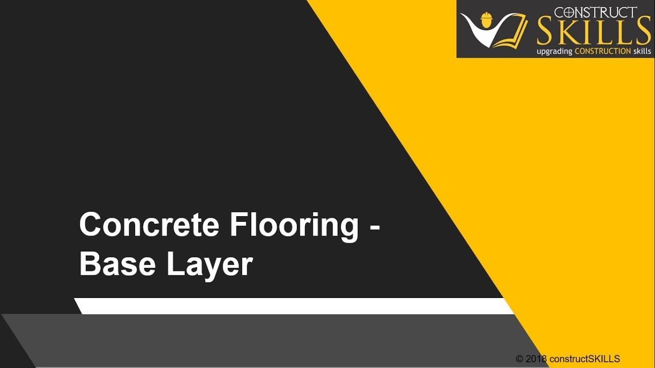 Concrete flooring-Base Course - YouTube