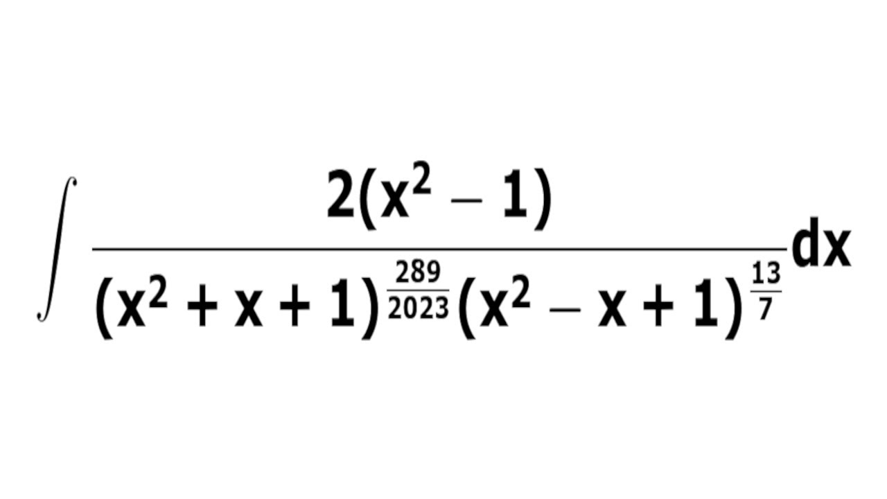 An interesting integral |Daily integral 67 - YouTube