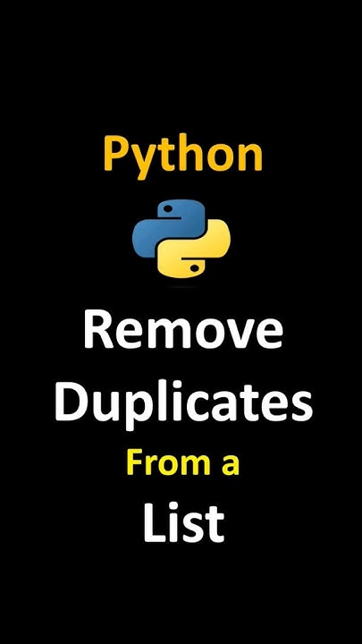 Python How To Remove Duplicates From A List Python Coding List Remove Duplicates Youtube