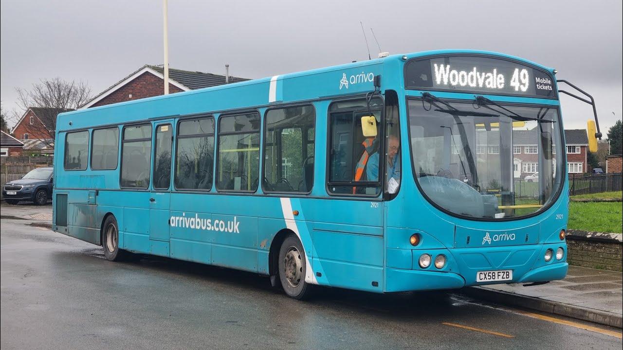 Arriva North West VDL SB200 Wright Pulsar 2921 CX58FZB - Route 49 - YouTube