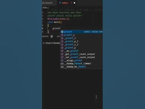 C program to print hello world | C programming - YouTube