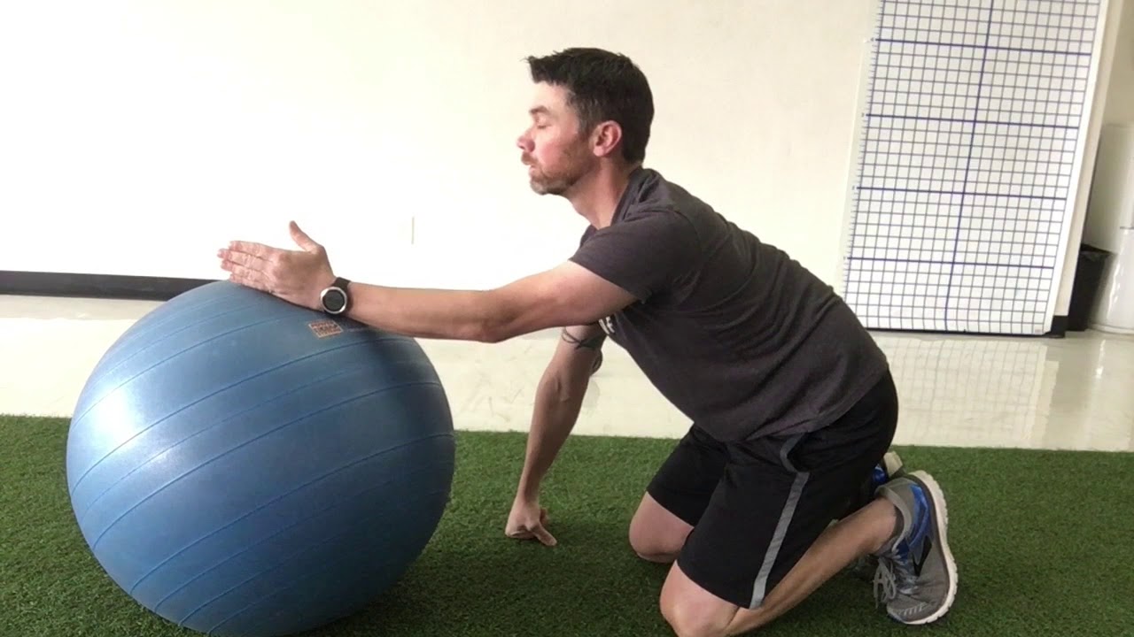 Ball Active Isolated Lat Stretch - YouTube