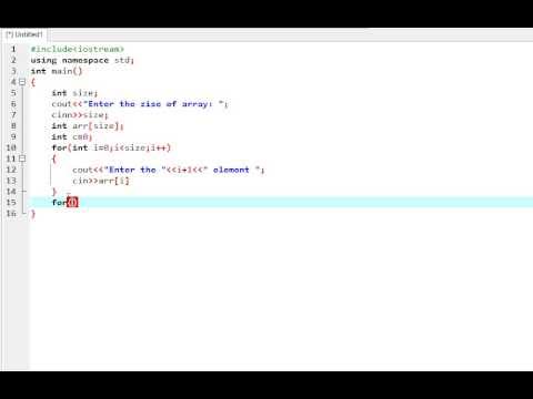 How to find sum of array elements in c++ - YouTube